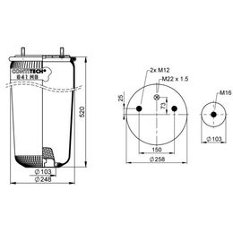 CONTITECH AIR SPRING Federbalg, Luftfederung Premium Range 941mb