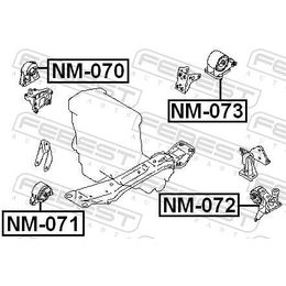 FEBEST Lagerung, Motor nm070 vorne rechts f&uuml;r NISSAN