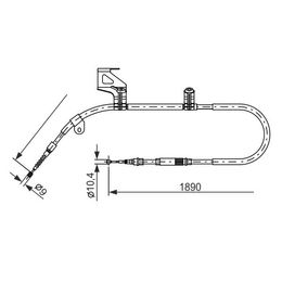 Bosch Seilzug, Feststellbremse 1987477803 f&uuml;r VW