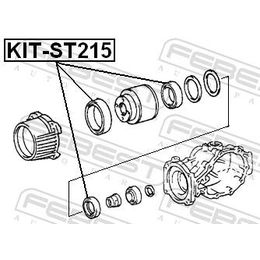 FEBEST Dichtungssatz, Differential kitst215 f&uuml;r TOYOTA