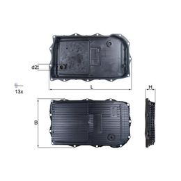 Mahle &Ouml;lwanne, Automatikgetriebe hx184kit f&uuml;r BMW ALFA ROMEO DODGE JAGUAR LAND ROVER