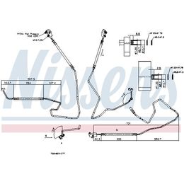 NISSENS Hochdruckleitung, Klimaanlage 843110 f&uuml;r Fiat Peugeot