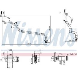 NISSENS Niederdruckleitung, Klimaanlage 843716 f&uuml;r Ford