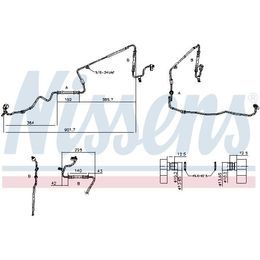 NISSENS Hochdruckleitung, Klimaanlage 840224 f&uuml;r BMW