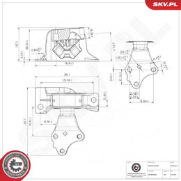 ESEN SKV Lagerung, Motor 75skv410 rechts f&uuml;r RENAULT
