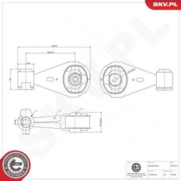 ESEN SKV Lagerung, Motor 75skv379 rechts oben f&uuml;r RENAULT