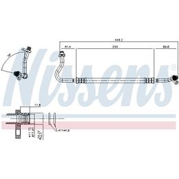 NISSENS Hochdruckleitung, Klimaanlage 846975 f&uuml;r Fiat Citro&euml;n