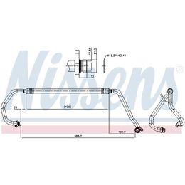NISSENS Niederdruckleitung, Klimaanlage 847575 f&uuml;r Vaughall NISSAN RENAULT
