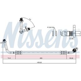 NISSENS Hochdruckleitung, Klimaanlage 844511 f&uuml;r Peugeot