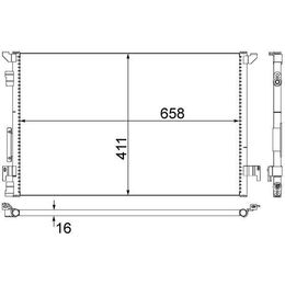 Mahle Kondensator, Klimaanlage ac294000s f&uuml;r HOLDEN Vaughall