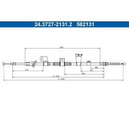 ATE Seilzug, Feststellbremse 24372721312 f&uuml;r MITSUBISHI