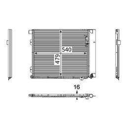 Mahle Kondensator, Klimaanlage BEHR HELLA SERVICE *** PREMIUM LINE ac126000p f&uuml;r MAN