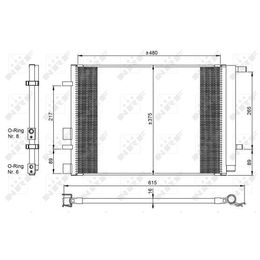 NRF Kondensator, Klimaanlage EASY FIT 350095 f&uuml;r HYUNDAI