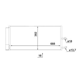 Mahle Kondensator, Klimaanlage ac890000s f&uuml;r Volvo
