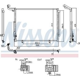 NISSENS Kondensator, Klimaanlage 941092 f&uuml;r Ford