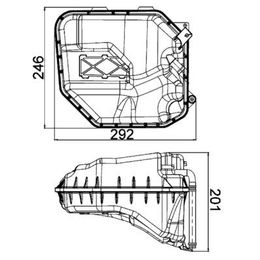 Mahle Ausgleichsbeh&auml;lter, K&uuml;hlmittel crt9000s f&uuml;r CUPRA Porsche