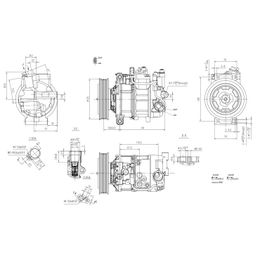 Hella Kompressor, Klimaanlage 8fk366200531 f&uuml;r VW Audi