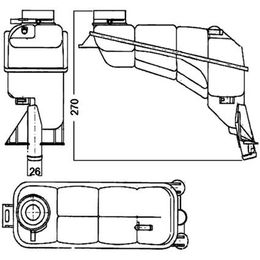 Mahle Ausgleichsbeh&auml;lter, K&uuml;hlmittel crt117000s f&uuml;r Mercedes