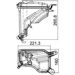 Mahle Ausgleichsbeh&auml;lter, K&uuml;hlmittel crt207000s f&uuml;r BMW (BRILLIANCE)