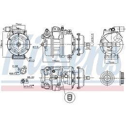 NISSENS Kompressor, Klimaanlage 890637 f&uuml;r VW