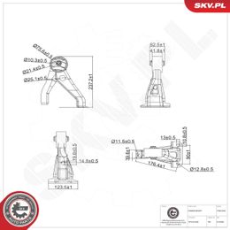 ESEN SKV Lagerung, Motor 75skv446 beidseitig f&uuml;r JEEP
