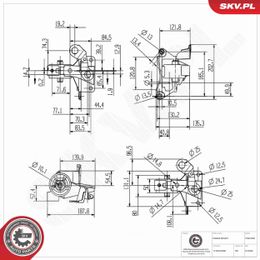 ESEN SKV Lagerung, Motor 75skv505 vorne links f&uuml;r NISSAN