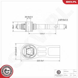 ESEN SKV Lagerung, Motor 75skv433 hinten f&uuml;r Chrysler