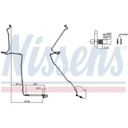 NISSENS Hochdruckleitung, Klimaanlage 848144 f&uuml;r Peugeot
