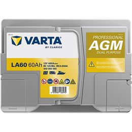 Varta Starterbatterie PROFESSIONAL DUAL PURPOSE AGM 12 V, 60 Ah, 680 A 840060068k312 12V 68Ah 680A