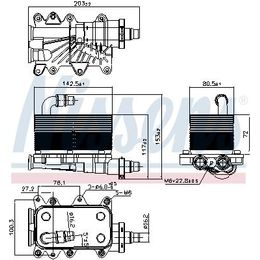 NISSENS &Ouml;lk&uuml;hler, Automatikgetriebe 90673 f&uuml;r BMW LAND ROVER