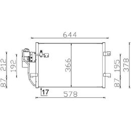 Mahle Kondensator, Klimaanlage ac351000s f&uuml;r Mercedes
