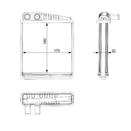 Mahle W&auml;rmetauscher, Innenraumheizung ah384000p f&uuml;r Mercedes
