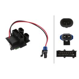 Hella Widerstand, Innenraumgebl&auml;se 9ml366410811 f&uuml;r RENAULT