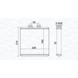MAGNETI MARELLI W&auml;rmetauscher, Innenraumheizung 350218510000 f&uuml;r Mercedes