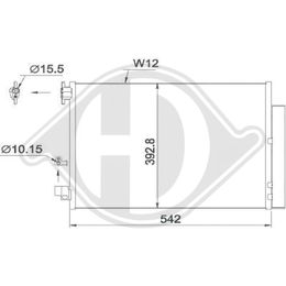 DIEDERICHS Kondensator, Klimaanlage dcc1618 f&uuml;r Mercedes SMART NISSAN RENAULT
