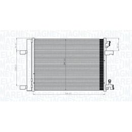 MAGNETI MARELLI Kondensator, Klimaanlage 350203769000 f&uuml;r Opel CHEVROLET
