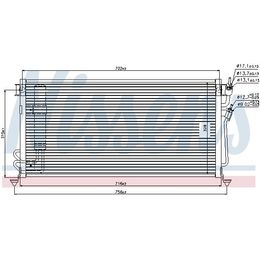 NISSENS Kondensator, Klimaanlage 94748 f&uuml;r MITSUBISHI