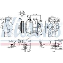 NISSENS Kompressor, Klimaanlage 890621 f&uuml;r HYUNDAI