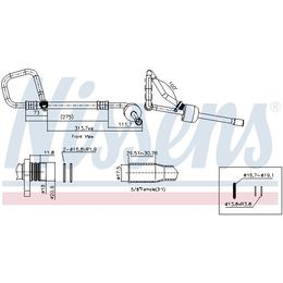 NISSENS Niederdruckleitung, Klimaanlage 841512 f&uuml;r Peugeot