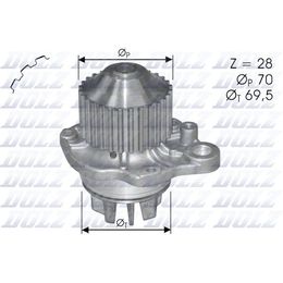 DOLZ Wasserpumpe c121 f&uuml;r Peugeot RENAULT