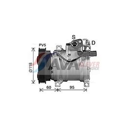 AVA QUALITY COOLING Kompressor, Klimaanlage hyak483 f&uuml;r HYUNDAI
