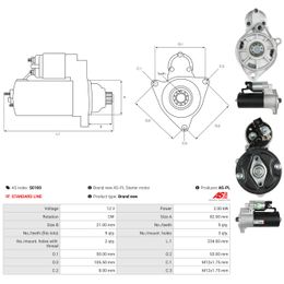 AS-PL Starter s0169 f&uuml;r DAF VW