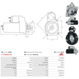 AS-PL Starter s0230 f&uuml;r Fiat Suzuki PININFARINA