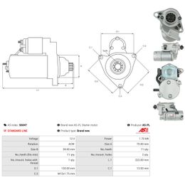 AS-PL Starter s6047 f&uuml;r HONDA ROVER