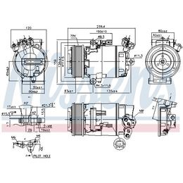 NISSENS Kompressor, Klimaanlage 89346 f&uuml;r RENAULT