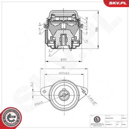 ESEN SKV Lagerung, Motor 75skv412 rechts f&uuml;r Mercedes