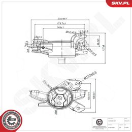 ESEN SKV Lagerung, Motor 75skv470 links f&uuml;r HYUNDAI