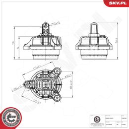 ESEN SKV Lagerung, Motor 75skv355 rechts f&uuml;r BMW