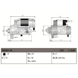 DENSO Starter dsn3116 f&uuml;r Volvo RENAULT