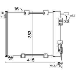 Mahle Kondensator, Klimaanlage ac349000s f&uuml;r Vaughall Opel GM